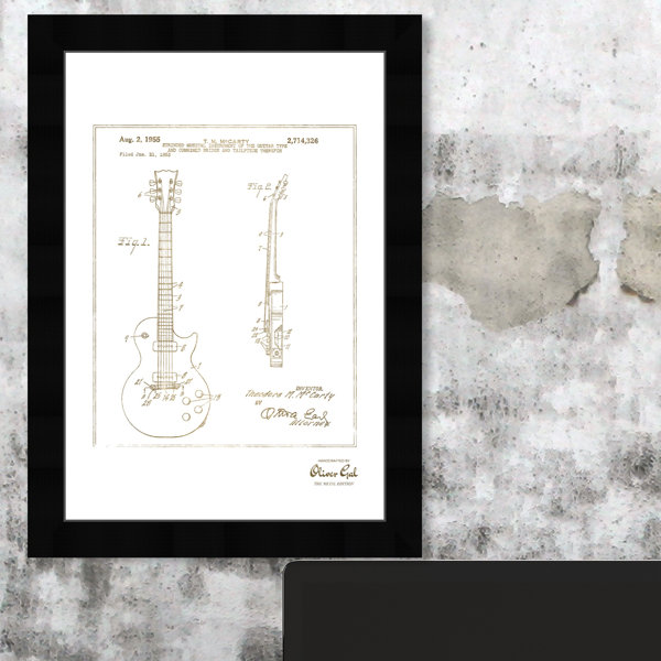 East Urban Home Gibson Les Paul Guitar, 1955 - Single Picture Frame ...