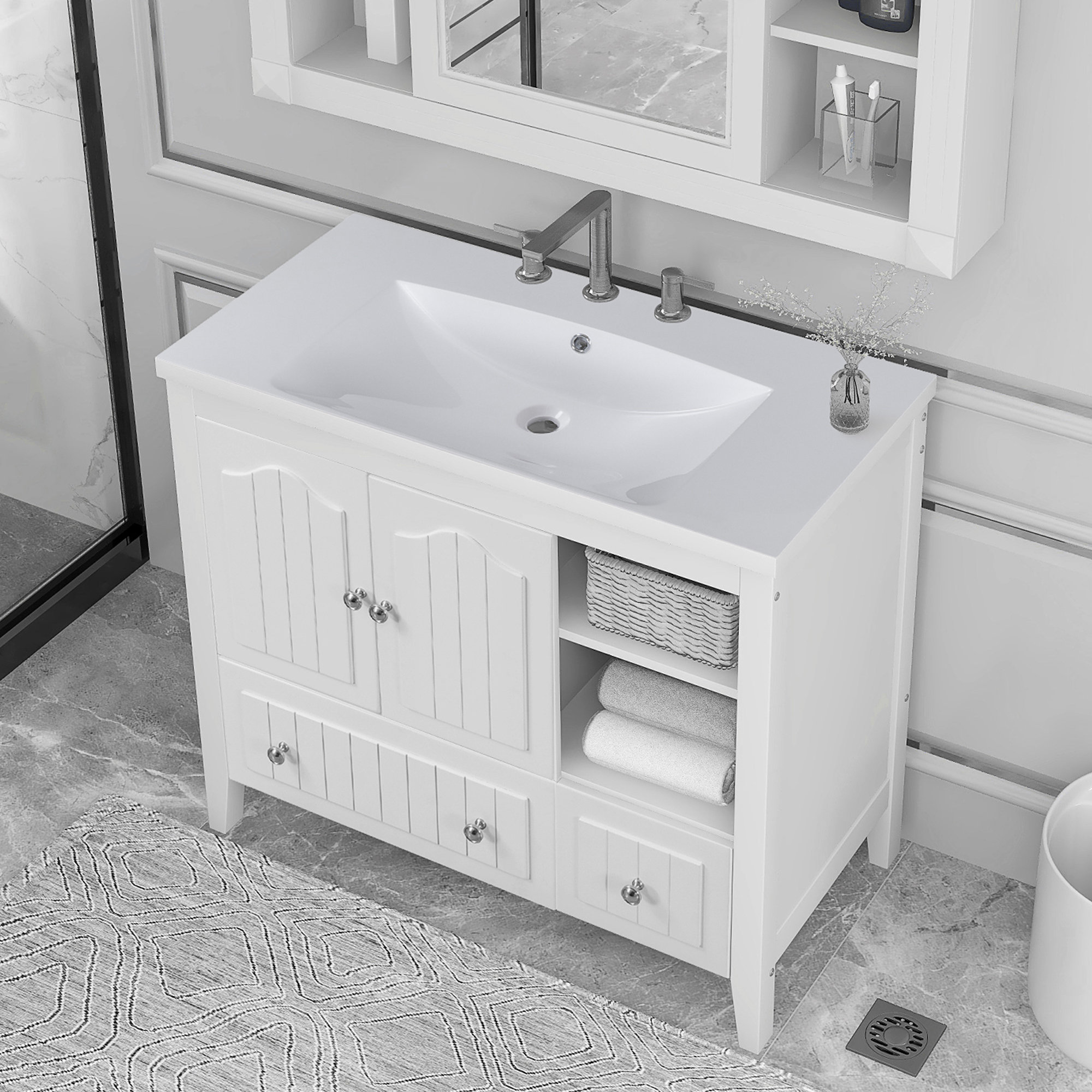 Winston Porter Devionne 36 Single Bathroom Vanity with Top | Wayfair