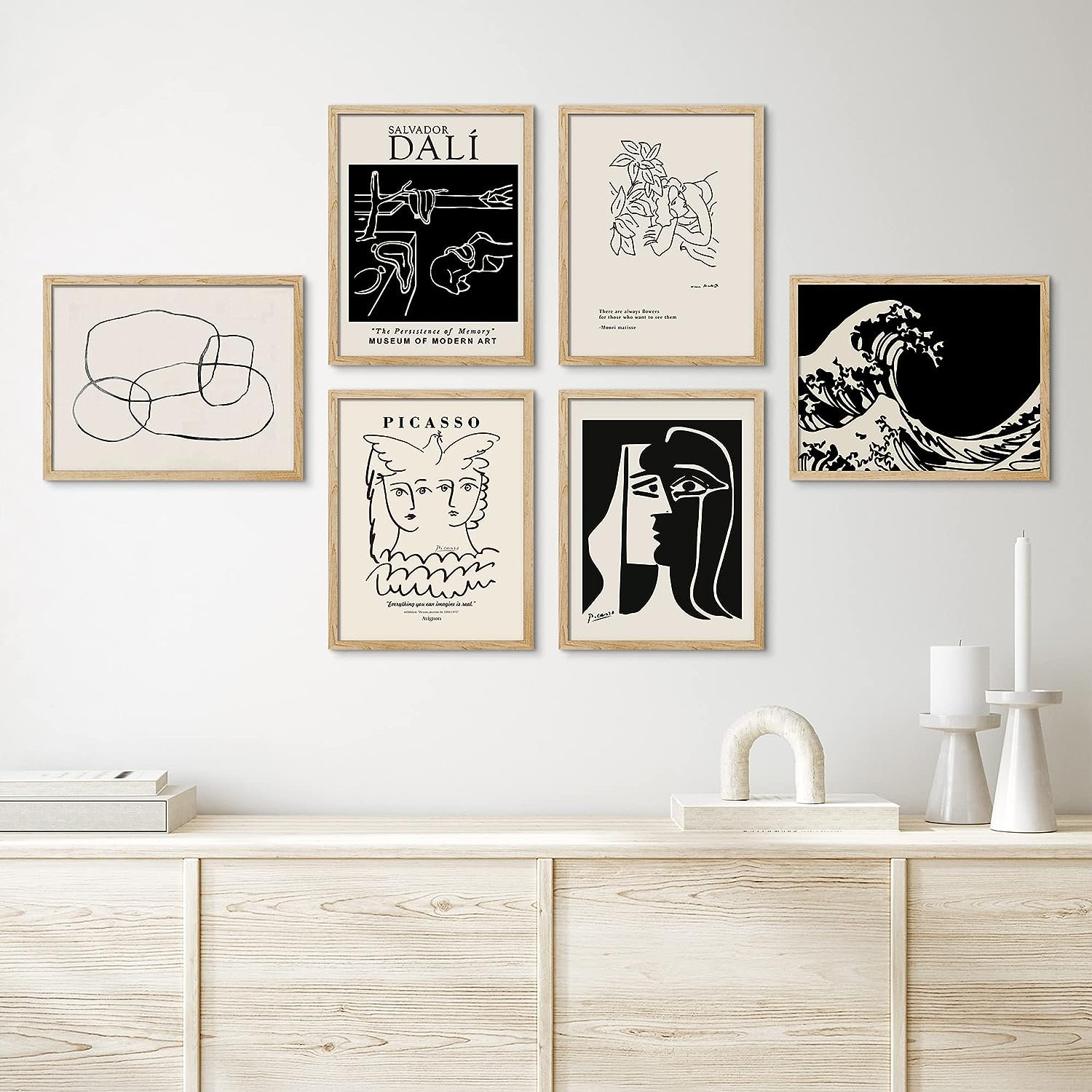 SIGNLEADER " Kanagawa Japan Wave Dali " by Pablo Picasso 6 - Pieces ...