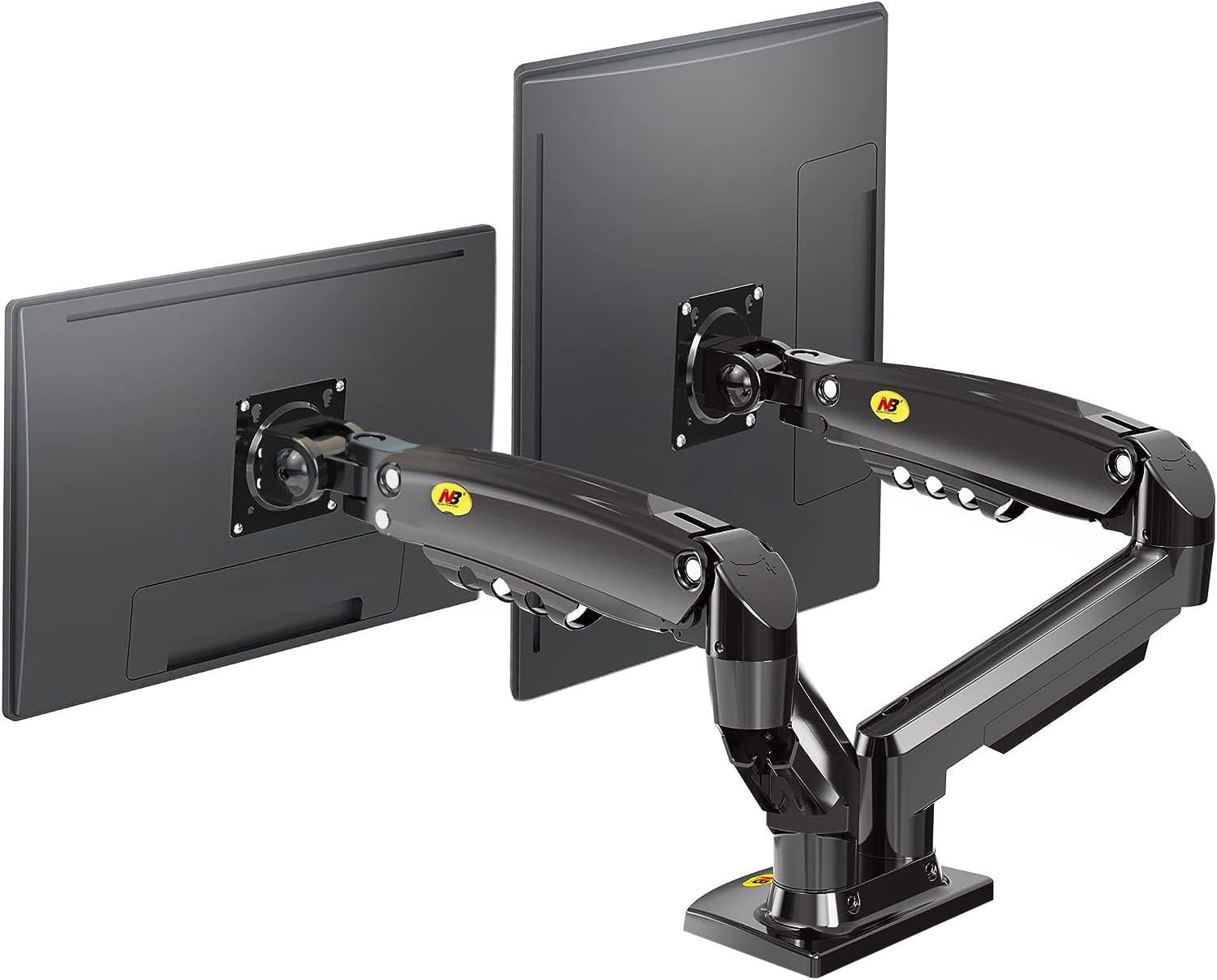 Hokku Designs Dual Monitor Stand Full Motion Swivel Computer Monitor ...