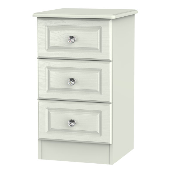 August Grove Fully Assembled Asphodèle 3 Drawer Bedside Table | Wayfair ...