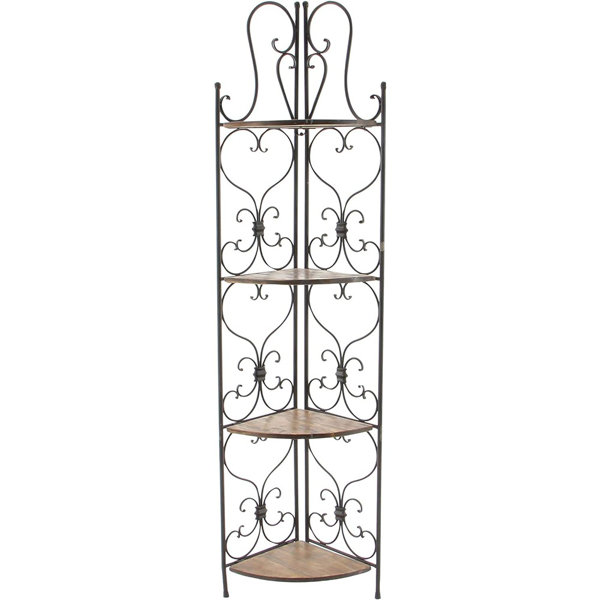 Alcott Hill® Clarese 18'' Steel Corner Baker's Rack with Microwave ...