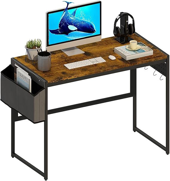 Inbox Zero Computer Desk 39-Inch Writing Desk Home Office Small Study ...