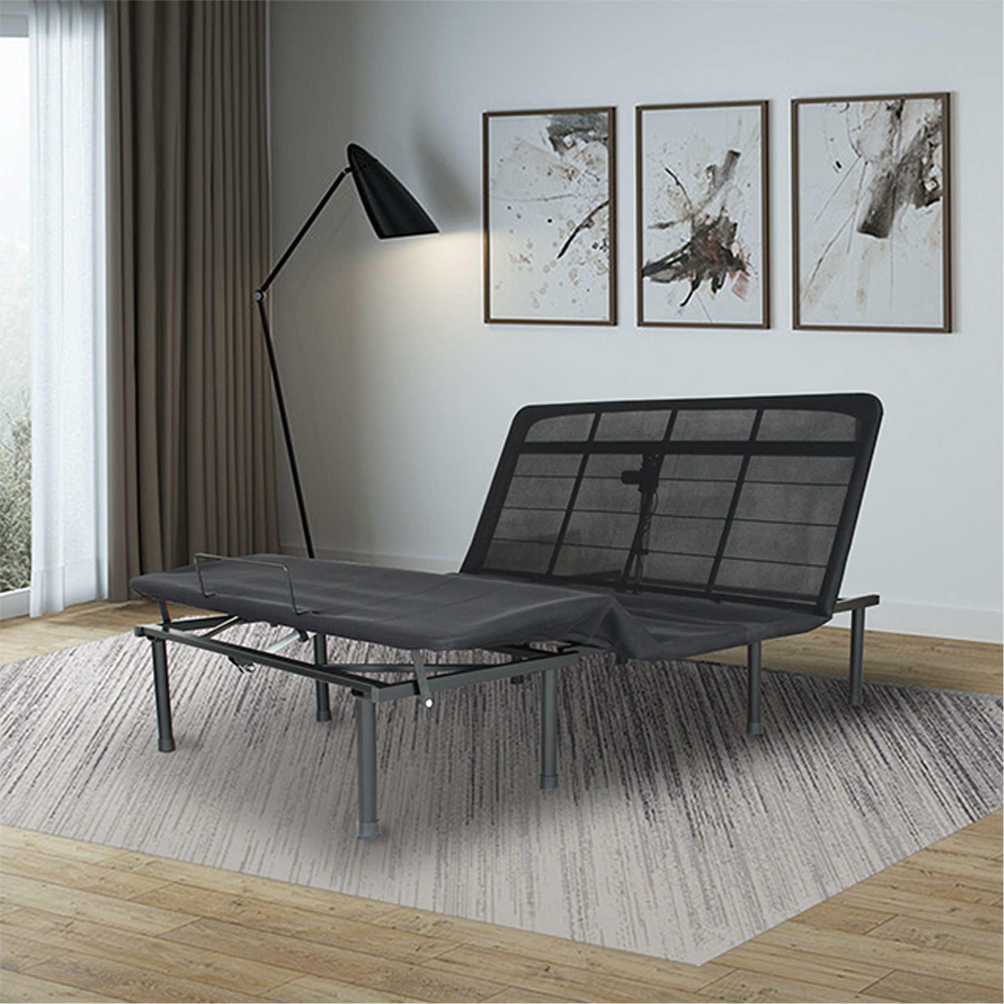 Alwyn Home Adjustable Bed Base-Motorized Head And Foot Incline-Quick ...