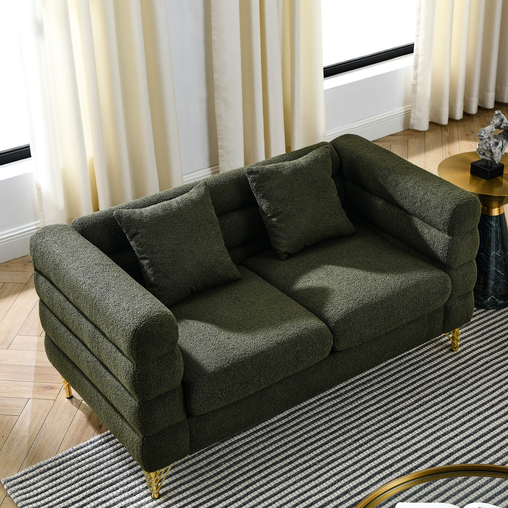 Ivy Bronx 2 Seater Sectional - Soft And Supportive With Pillows ...