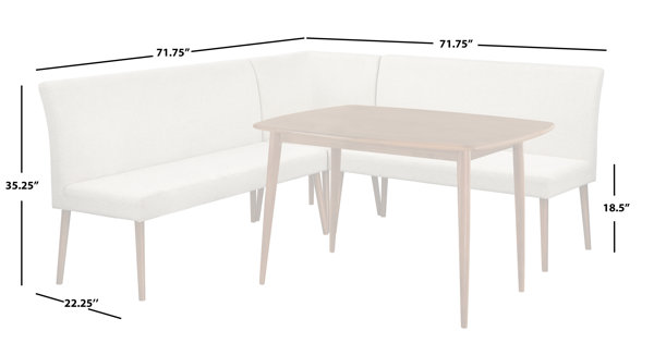 Corrigan Studio® Nahla 4 - Person Breakfast Nook Dining Set & Reviews ...