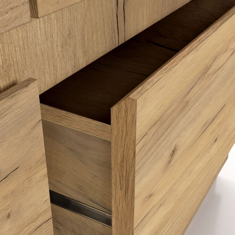 The Twillery Co.® Hazen 6 Drawer 47.24" W Double Dresser | Wayfair