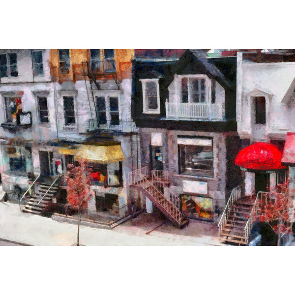 ClassicLiving Painted Porches In City - Wrapped Canvas Art Prints ...