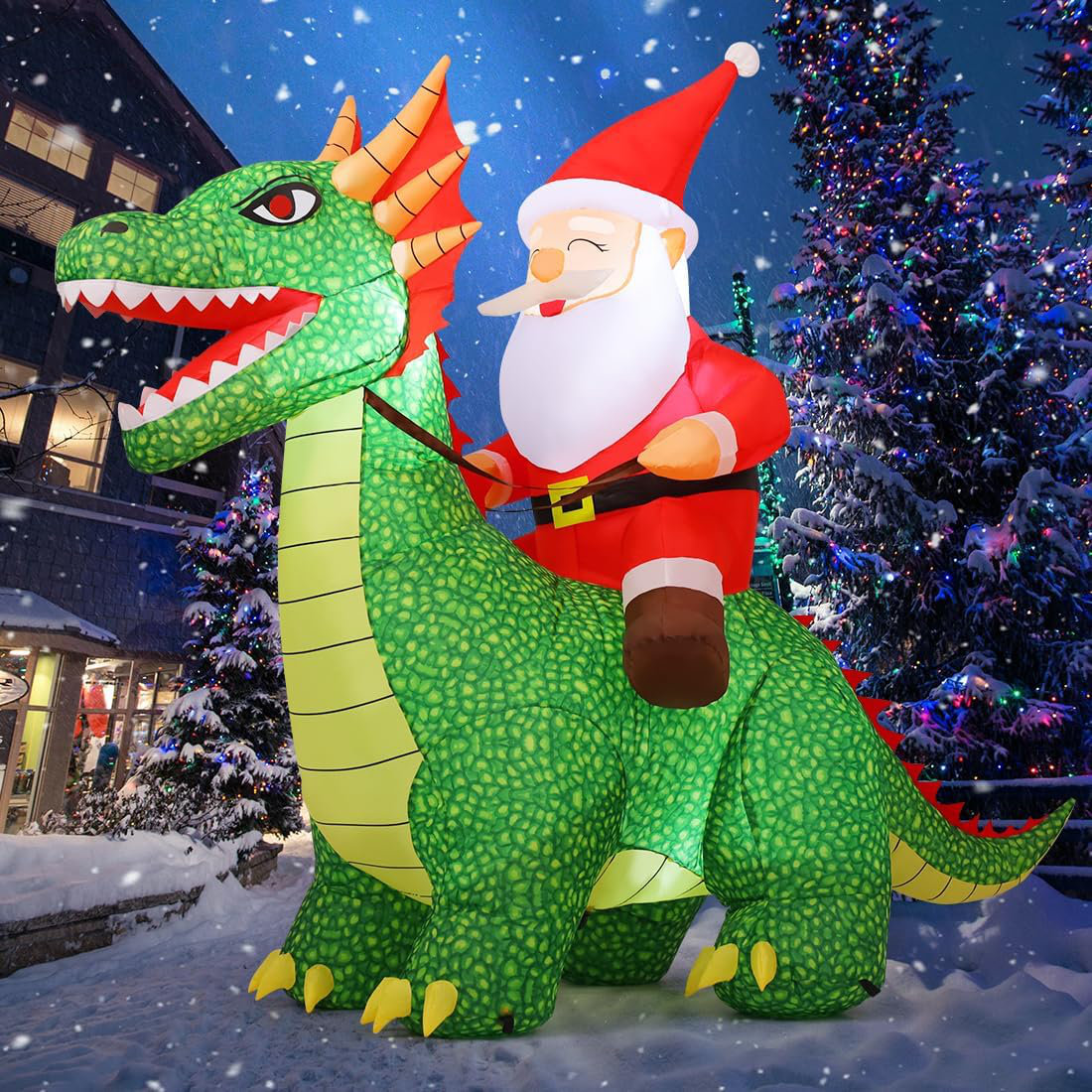 The Holiday Aisle® Christmas Inflatables 7.2 FT Inflatable Santa and ...