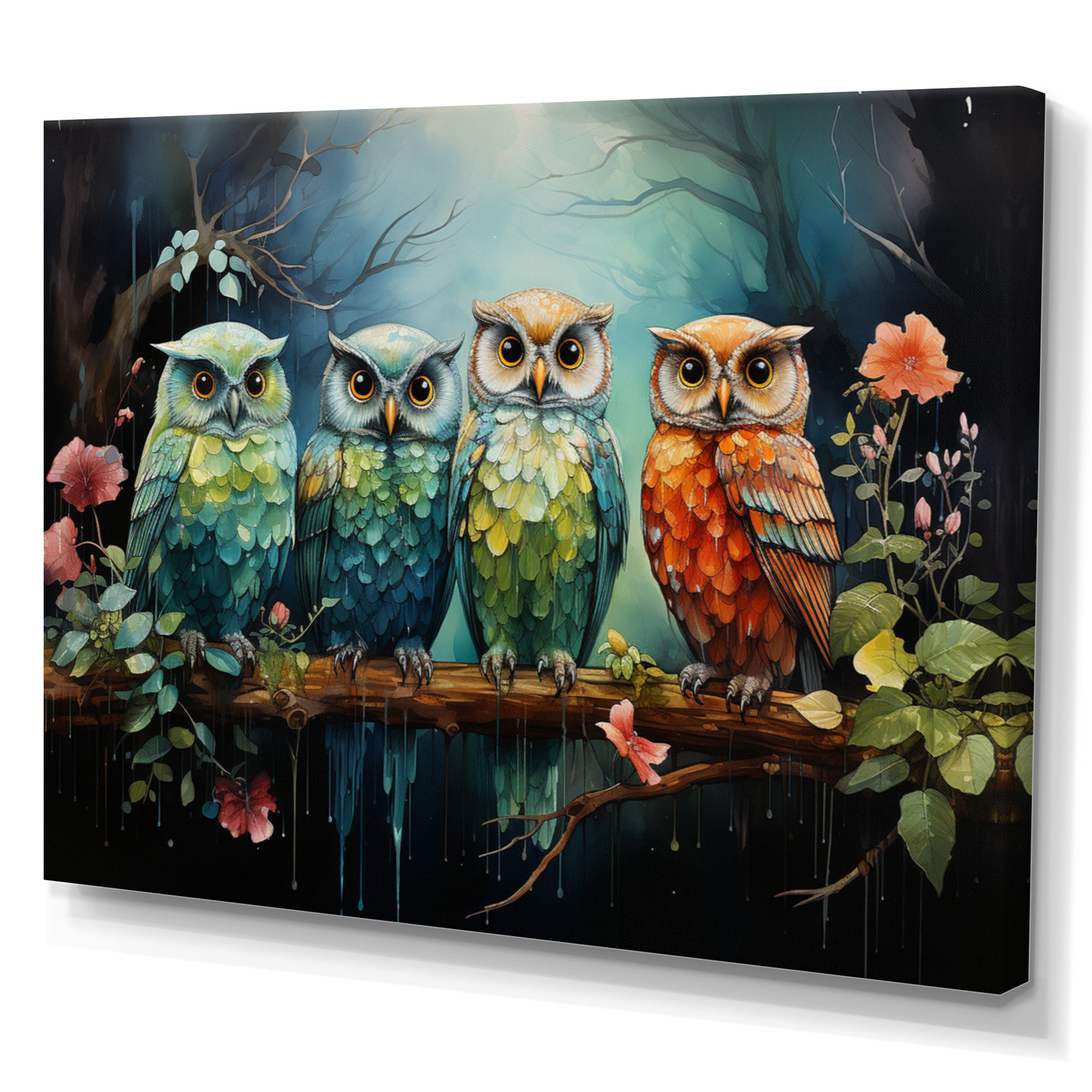 Loon Peak Native Art Guardians Of Forest Framed On Canvas Print | Wayfair