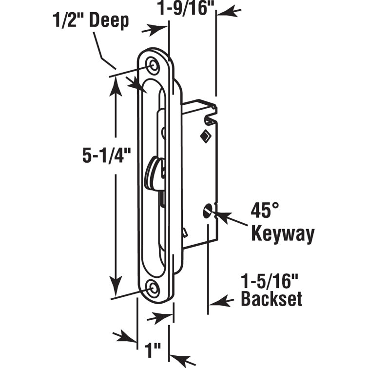 Prime-Line Sliding Door Mortise Latch With Adapter Plate - Wayfair Canada