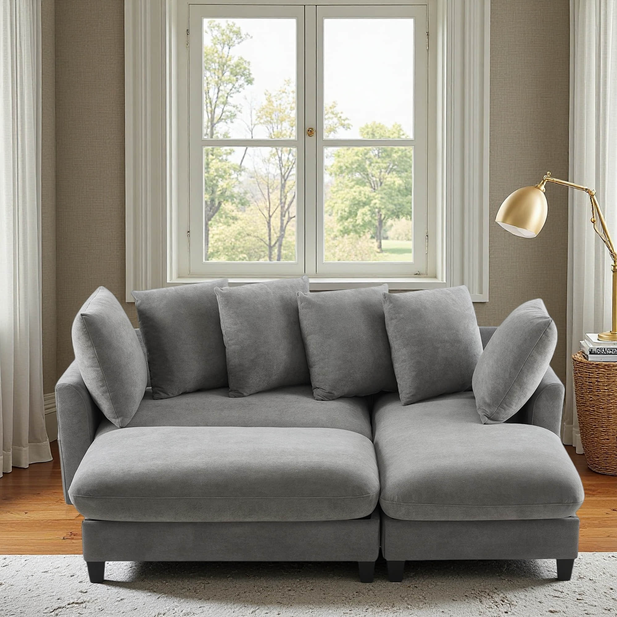Latitude Run® 83" Sectional Sofa L-Shaped Sofa Upholstered Sectional ...