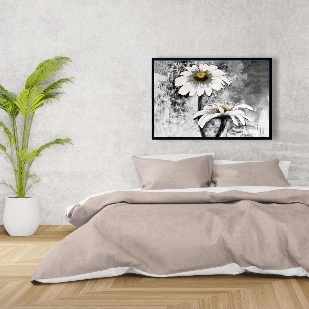 Begin Edition International Inc. " Abstract Daisies Flowers " on Canvas ...