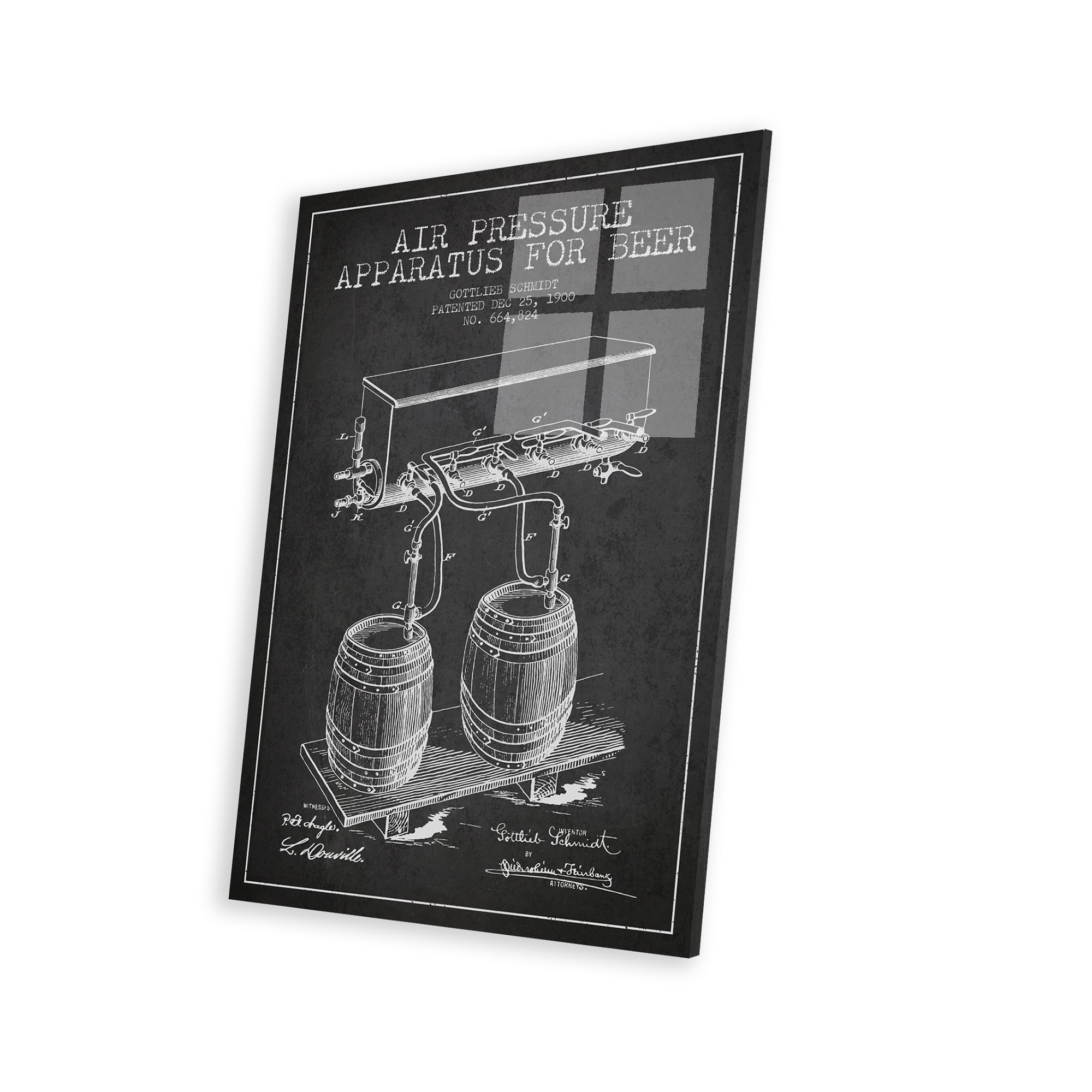17 Stories Beer Apparatus Charcoal Patent Blueprint Print On Acrylic ...