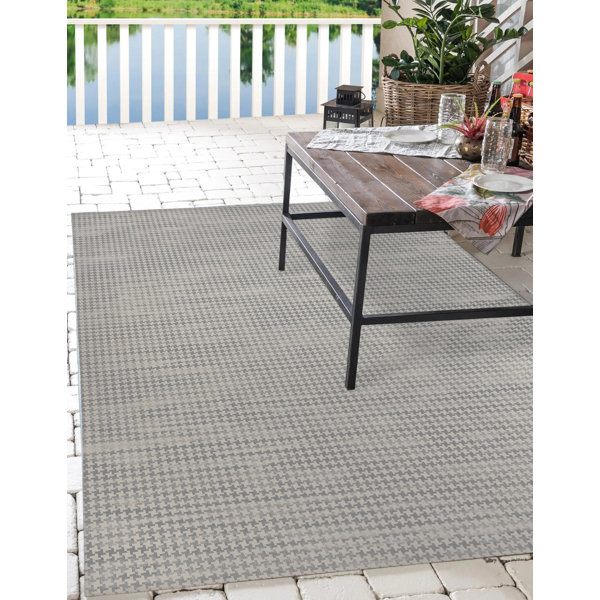 Union Rustic Jillanna Plaid Outdoor Rug | Wayfair