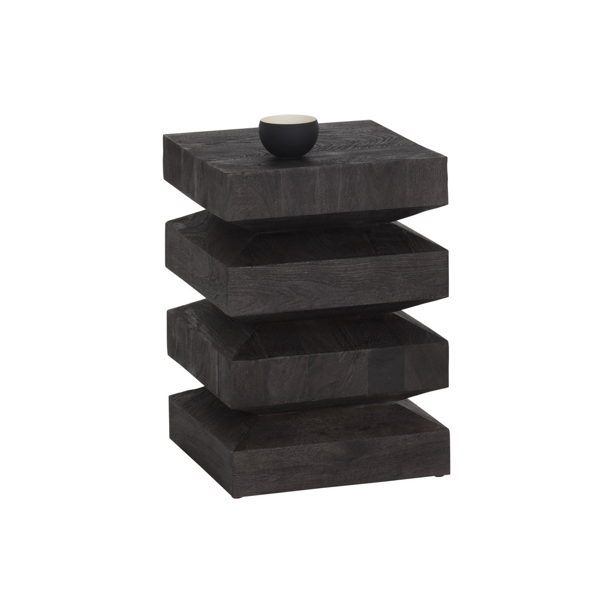 SUNPAN Solid Wood Block End Table | Perigold