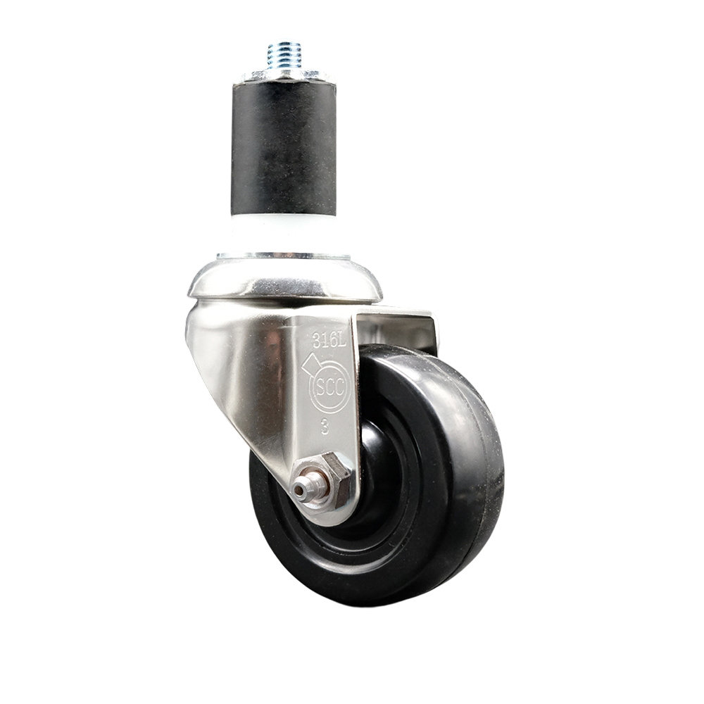 Service Caster Soft Rubber Swivel Expanding Stem Caster | Wayfair