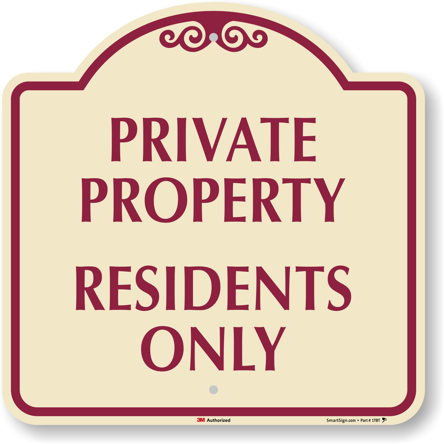 SmartSign Private Property - Residents Only High Intensity Reflective ...