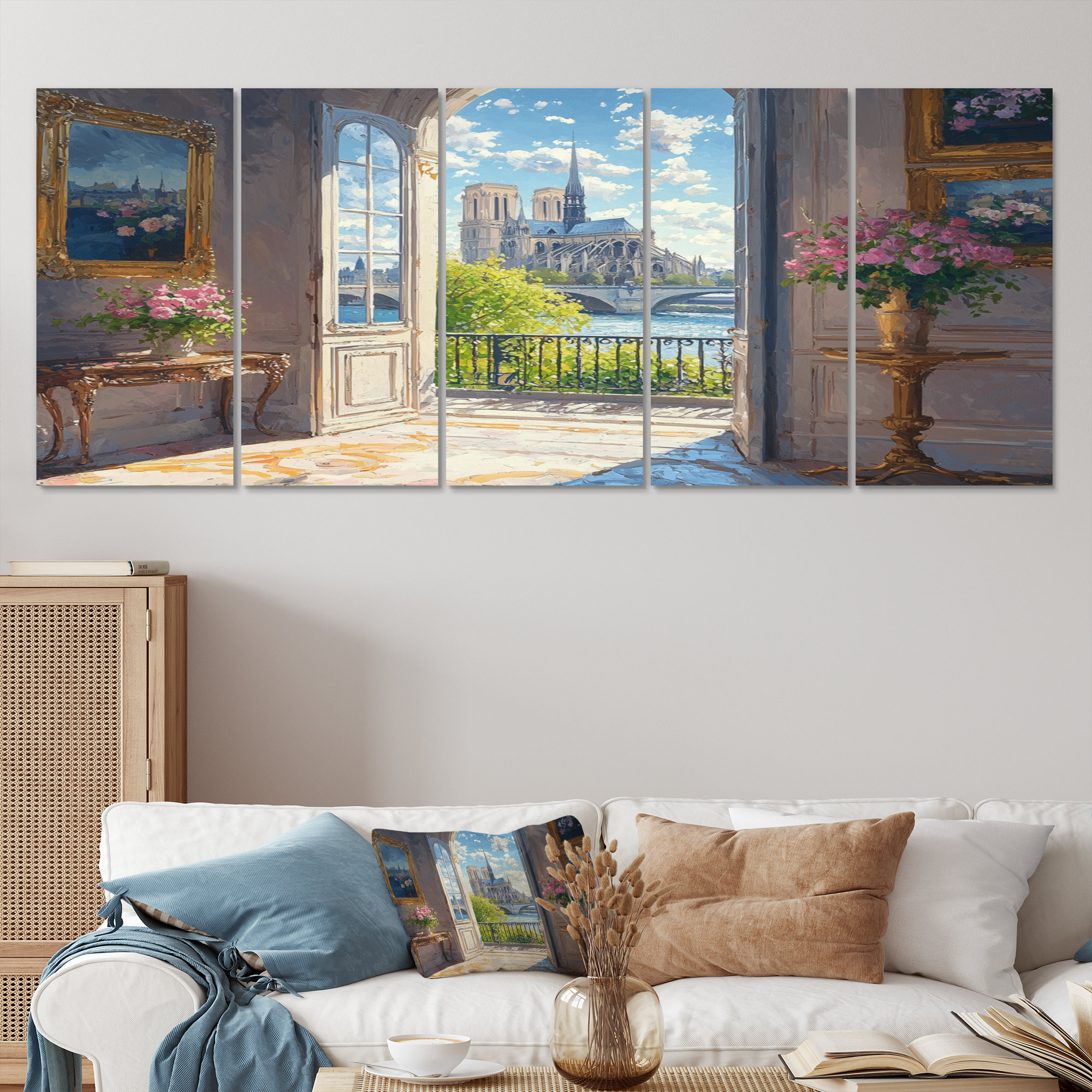 House of Hampton® Pink Parisian Elegance Notre Dame Cathedral V - City ...