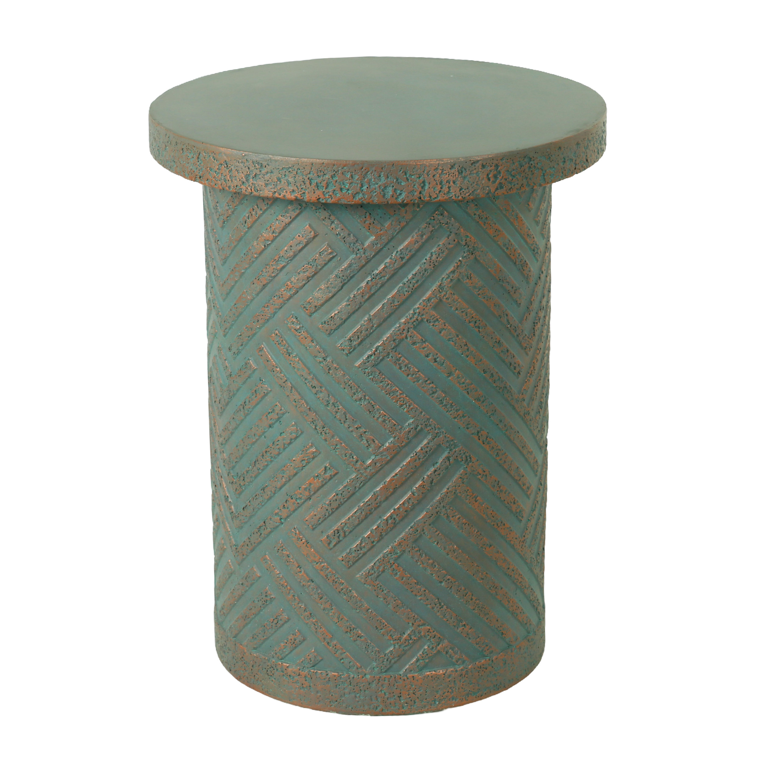 Latitude Run® Cement Outdoor End Tables For Patio, Gardenaccent Table ...