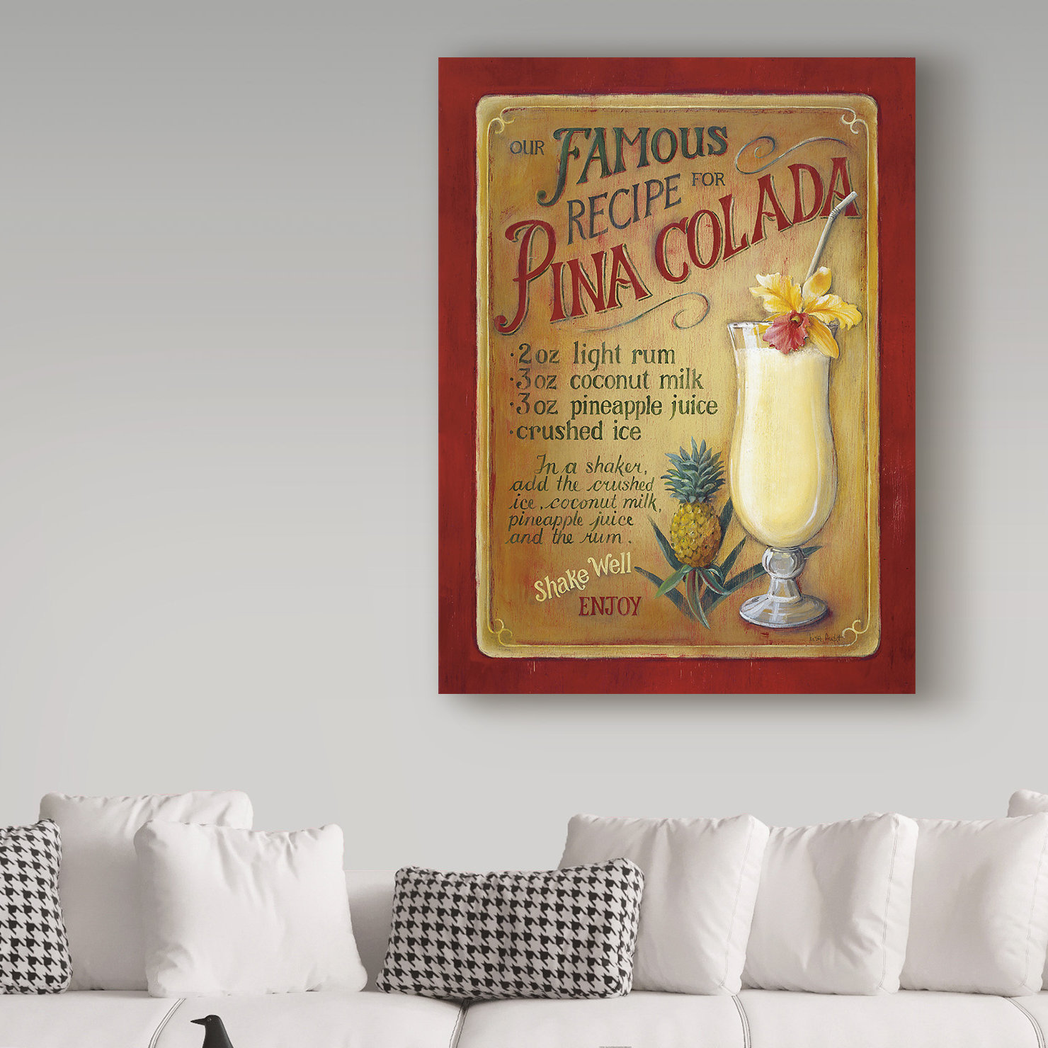Winston Porter 'Pina Colada' Vintage Advertisement on Wrapped Canvas ...