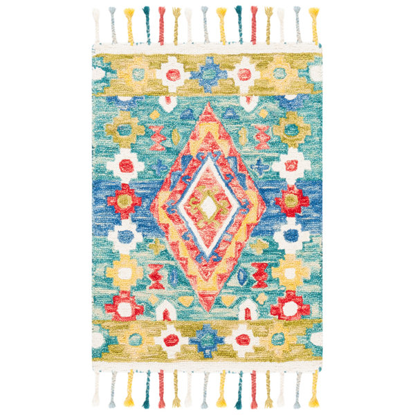 Bungalow Rose Vahakn Hand Tufted Wool Southwestern Rug & Reviews | Wayfair