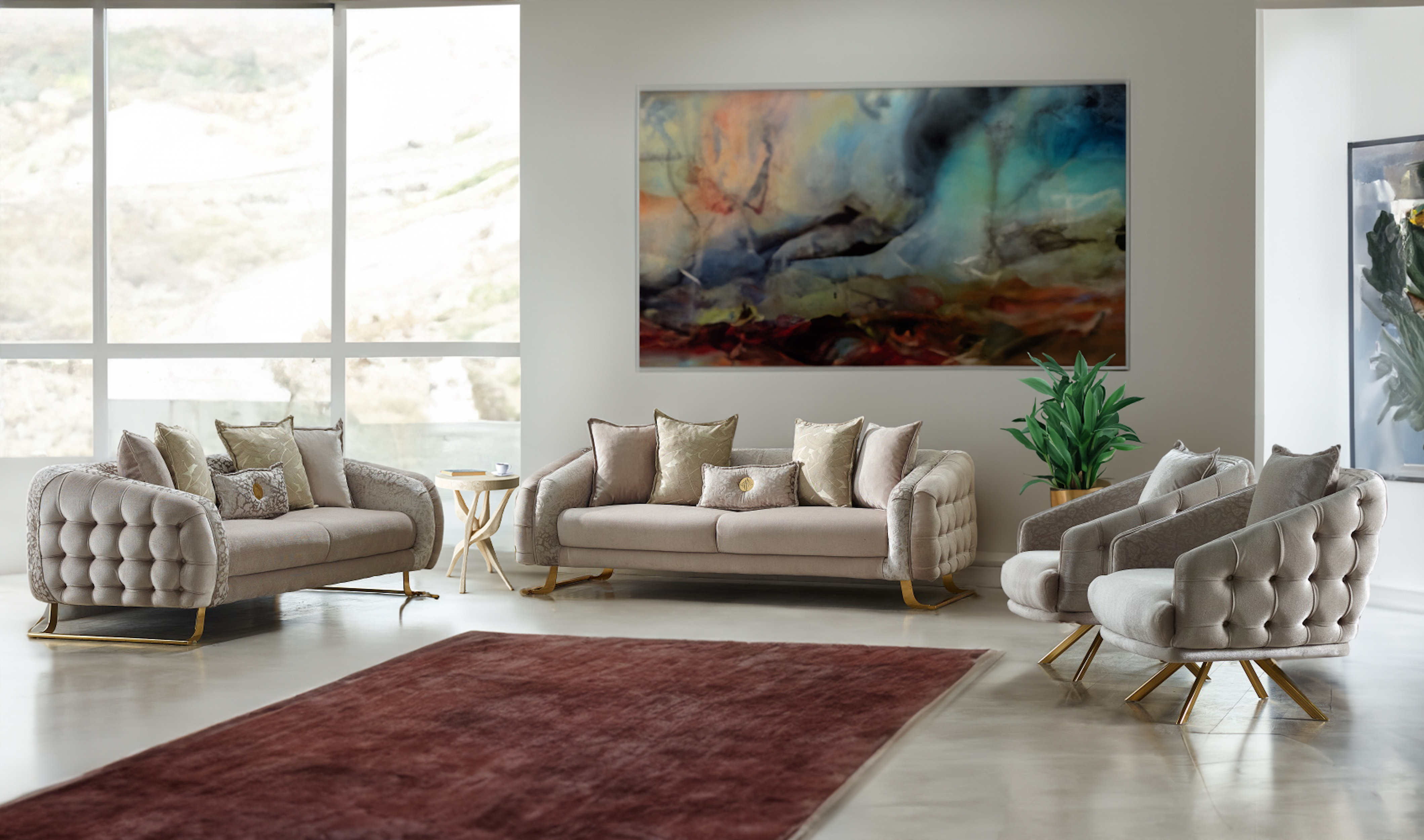 Wildon Home® Nembhard 4 - Piece Velvet Living Room Set - Wayfair Canada