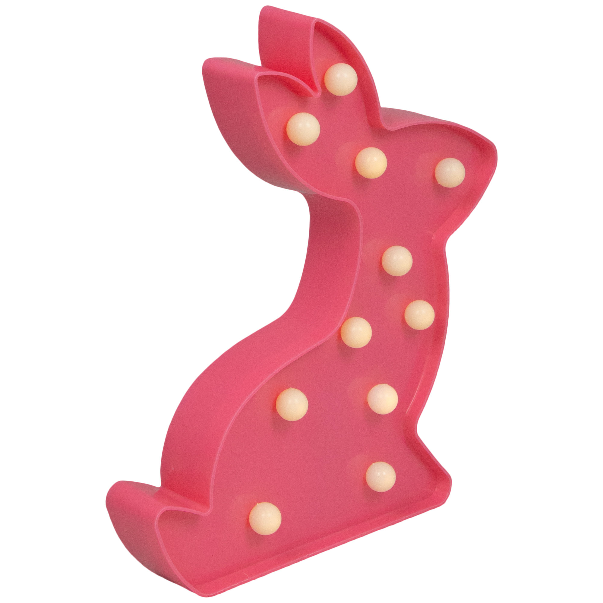 Northlight Seasonal 9.5" LED Lighted Pink Easter Bunny Marquee Wall ...