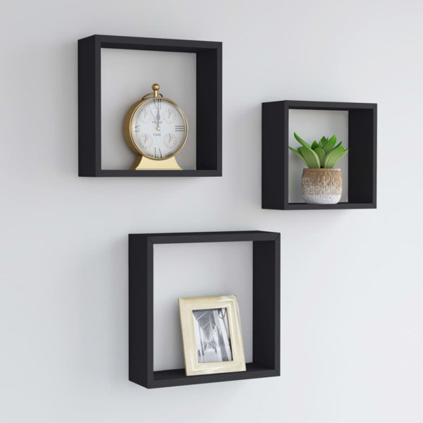 Latitude Run® wall cube shelves Floating Cube Shelves Display Shelves ...