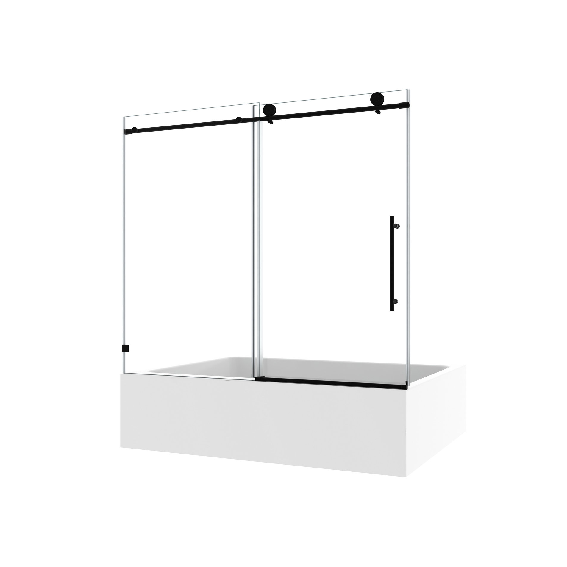 SnugglySolace 6063 Matte Black Bath Shower Screen - , Nano Cleaning ...
