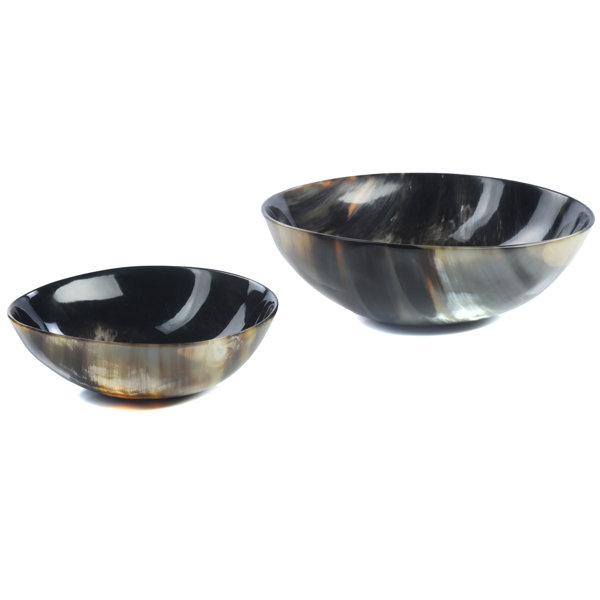 World Menagerie Tullyrusk Horn Decorative Bowl in Black/Tan & Reviews ...