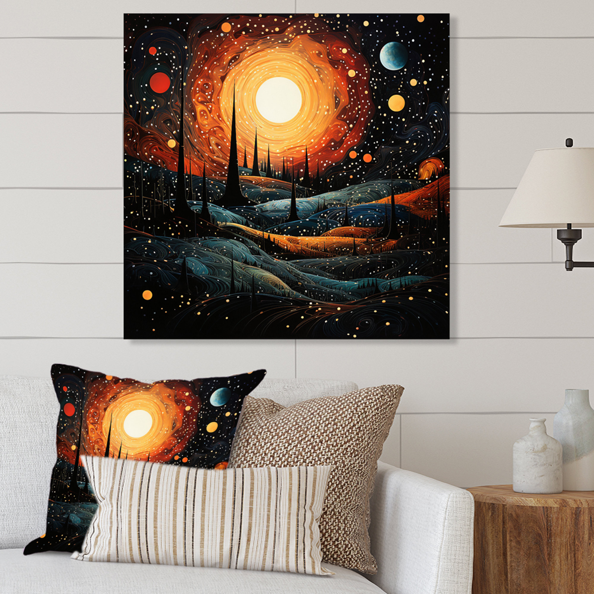 Red Barrel Studio Meteors Mystical Meteorite Pointillism - Asteroids ...