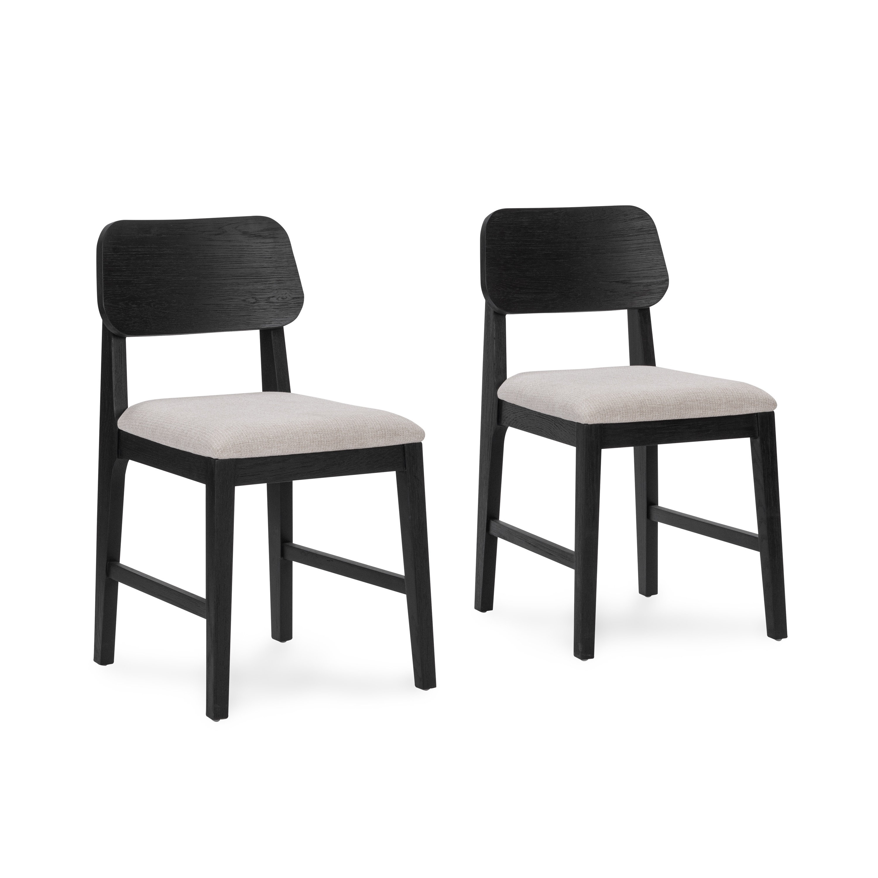 Classic Home Deaven Set Of 2 Oak Wood Dining Chair | Wayfair