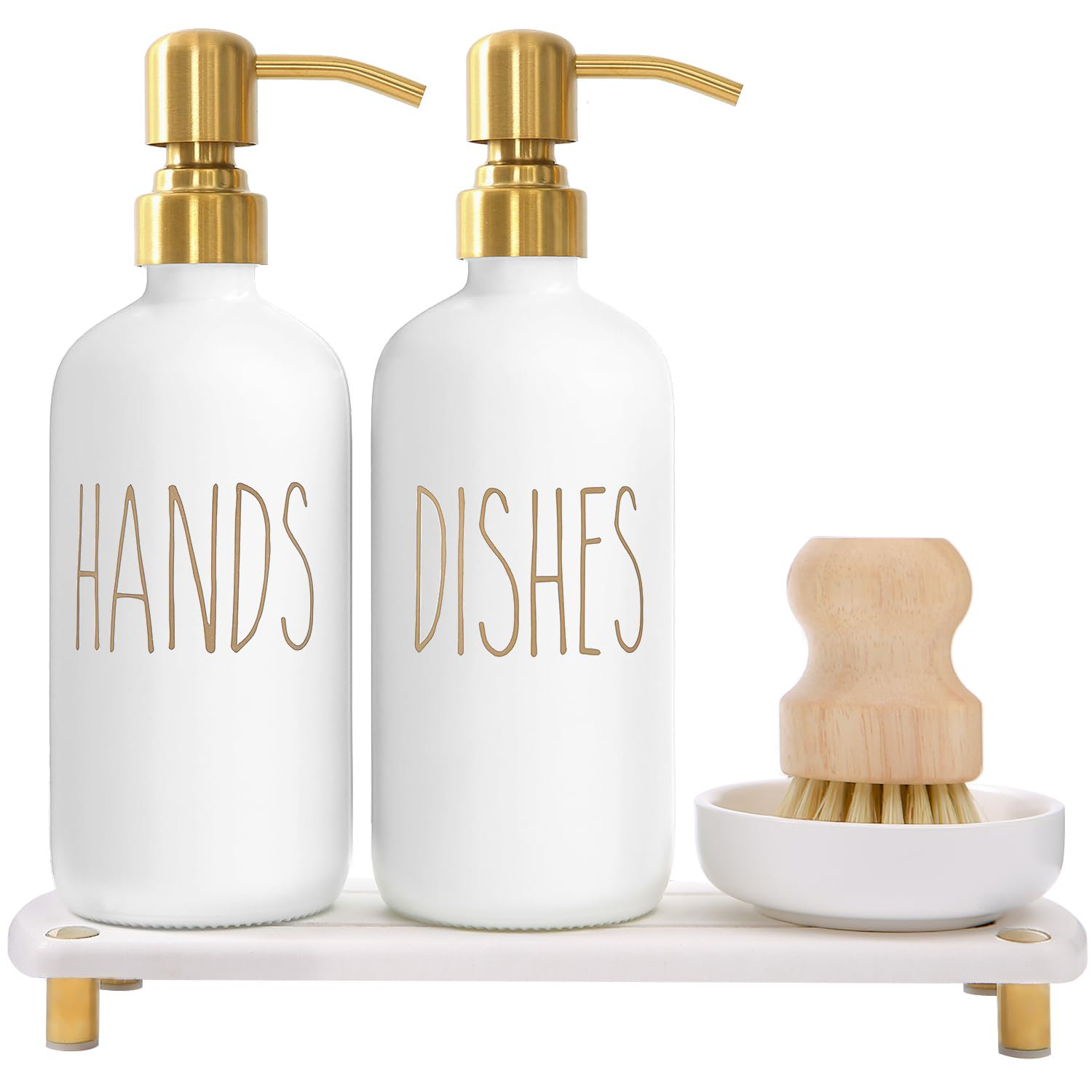 Mercer41 Soap Dispenser Set Comes With Stainless Steel Pumps, Instant ...