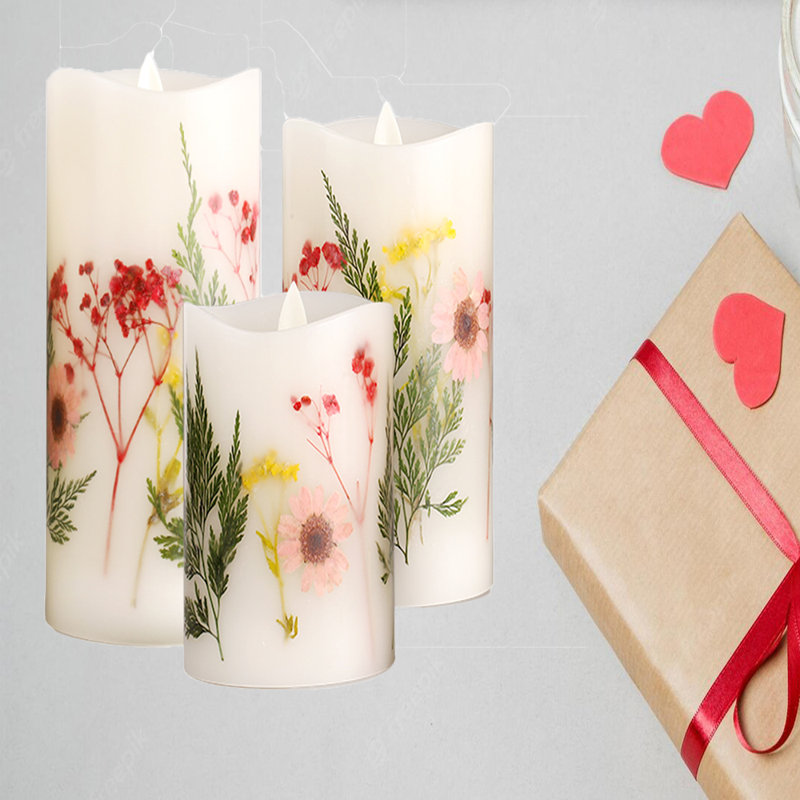 Red Barrel Studio® 3 Piece Unscented Flameless Candle Set & Reviews ...