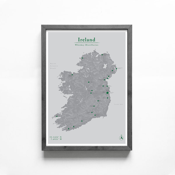 Happy Larry Ireland Distillery Map - Unframed Graphic Art | Wayfair.co.uk