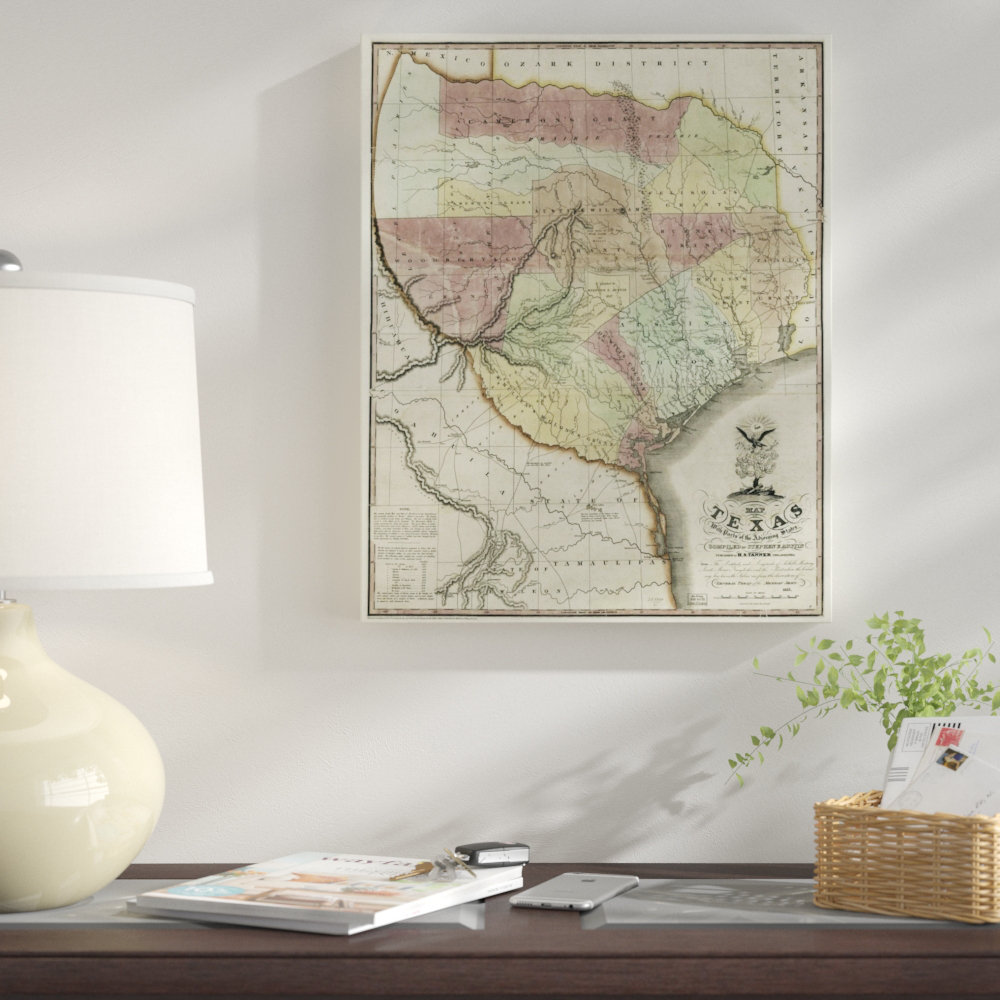 East Urban Home 'Map of Texas with Parts of the Adjoining States, 1837 ...