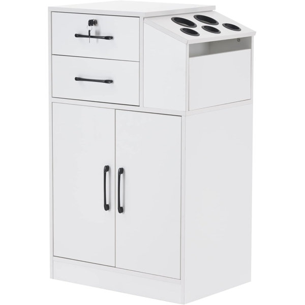 BarberPub Lockable Barber Tool Cabinet Beauty Salon Storage with ...