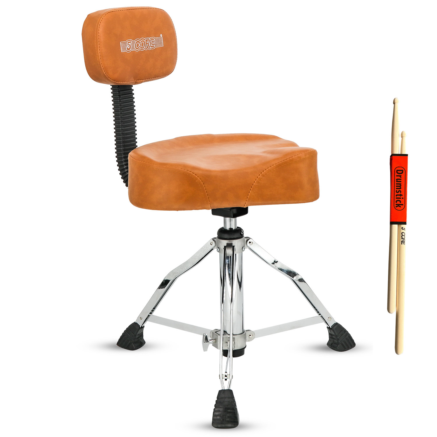 Ebern Designs 5 Core Drum Throne Padded Guitar Stool Backrest Drummer ...