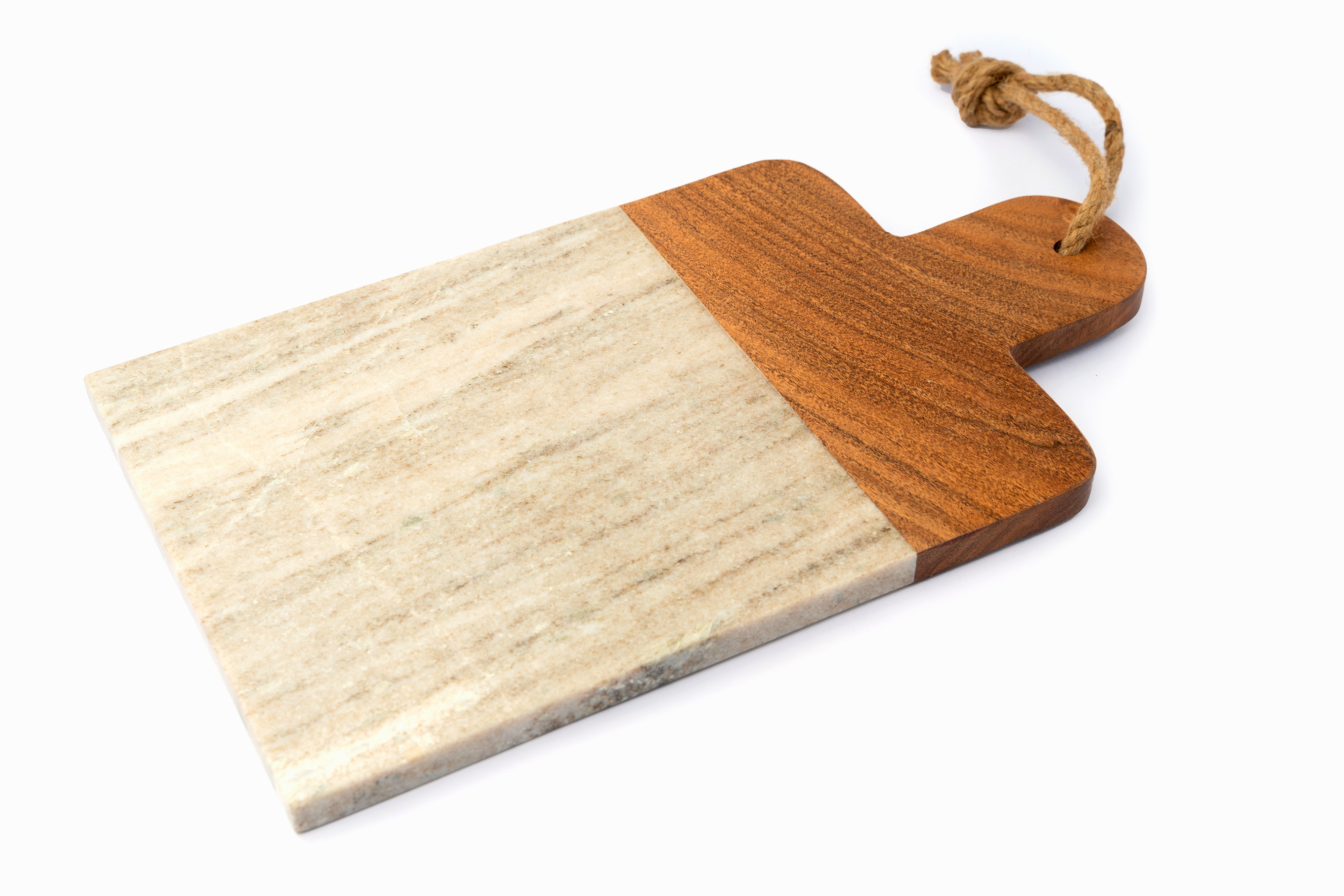 Lexi Home Planche de charcuterie en marbre et bois brun 14 x 8 Lexi ...