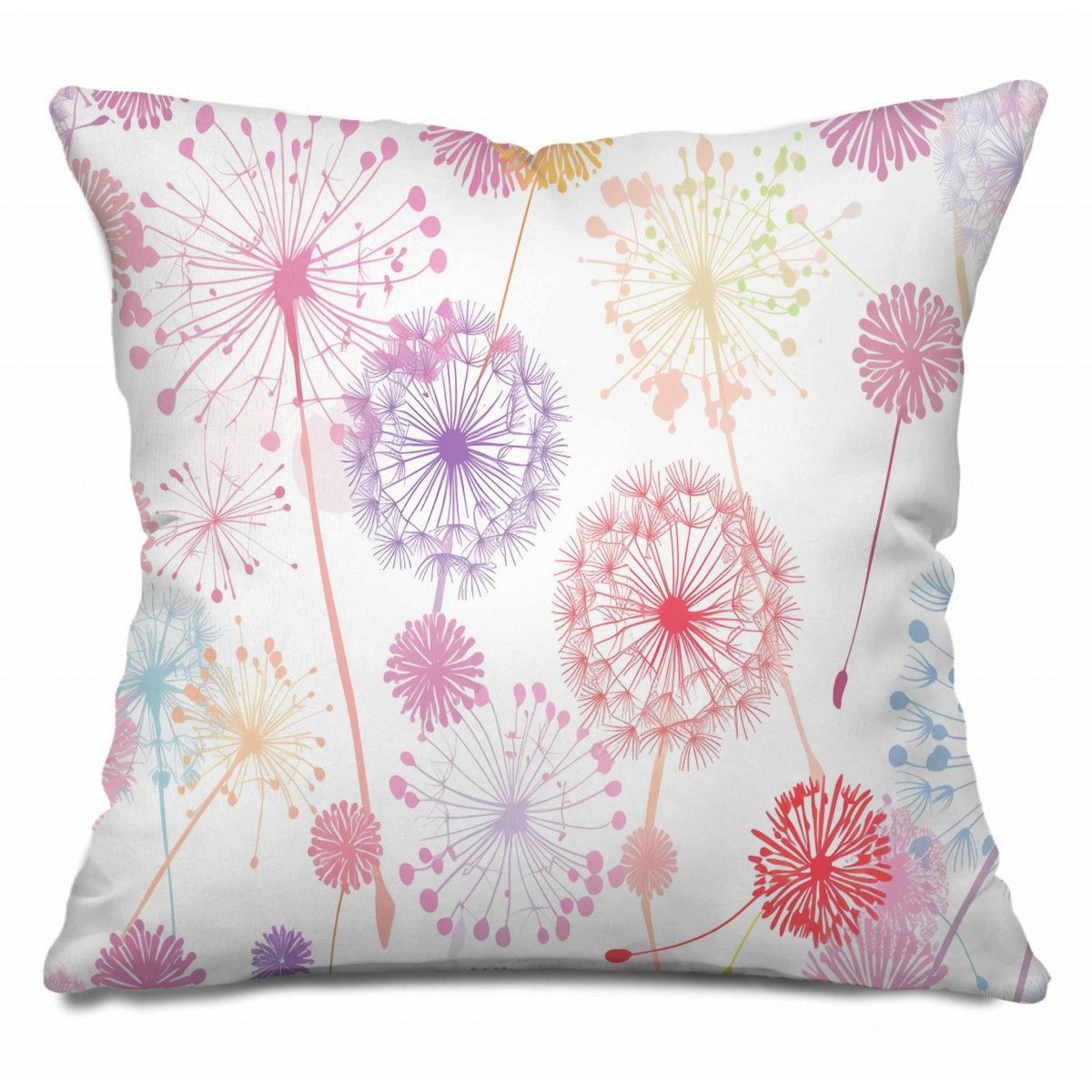 VisionDecor Dandelions Throw Pillow, Floral Cotton Twill Pillows | Wayfair
