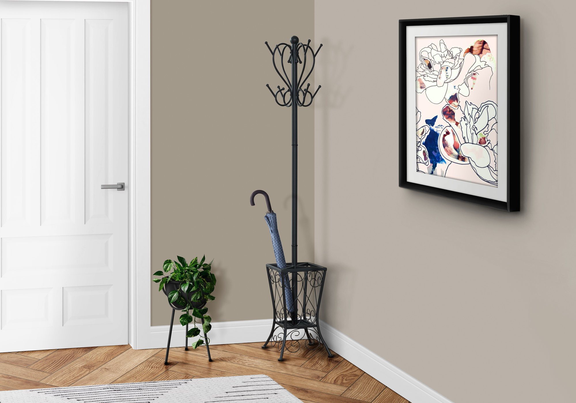 Lark Manor Coat Rack, Hall Tree, Free Standing, 8 Hooks, Entryway, 71"H ...