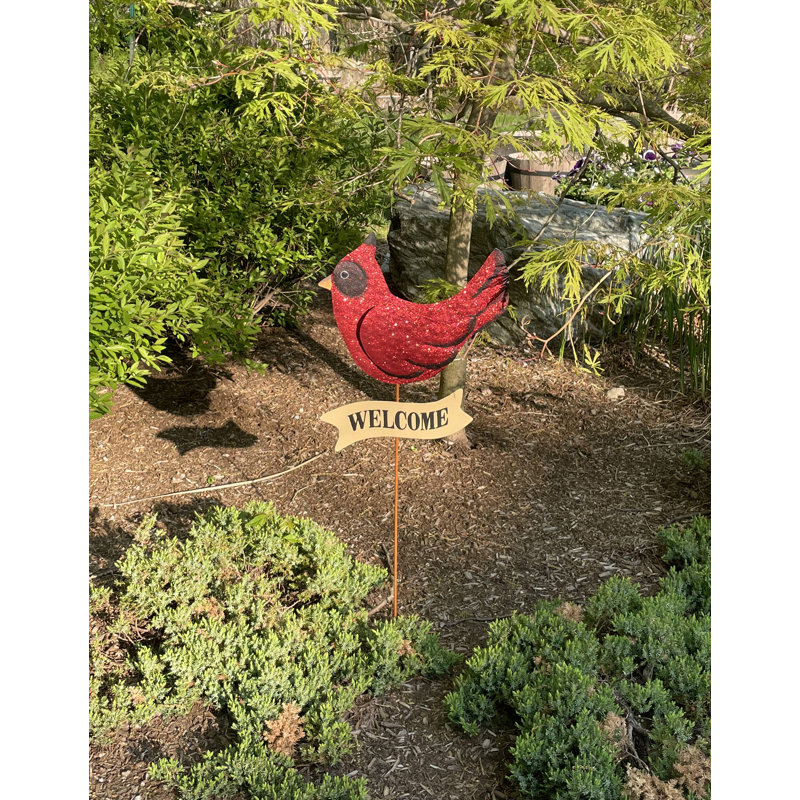 The Holiday Aisle® Metal Cardinal Stake & Reviews | Wayfair