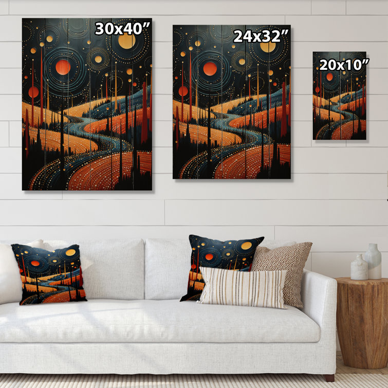 Red Barrel Studio® " African Tribal Rhythms Pointillism III " on Wood ...