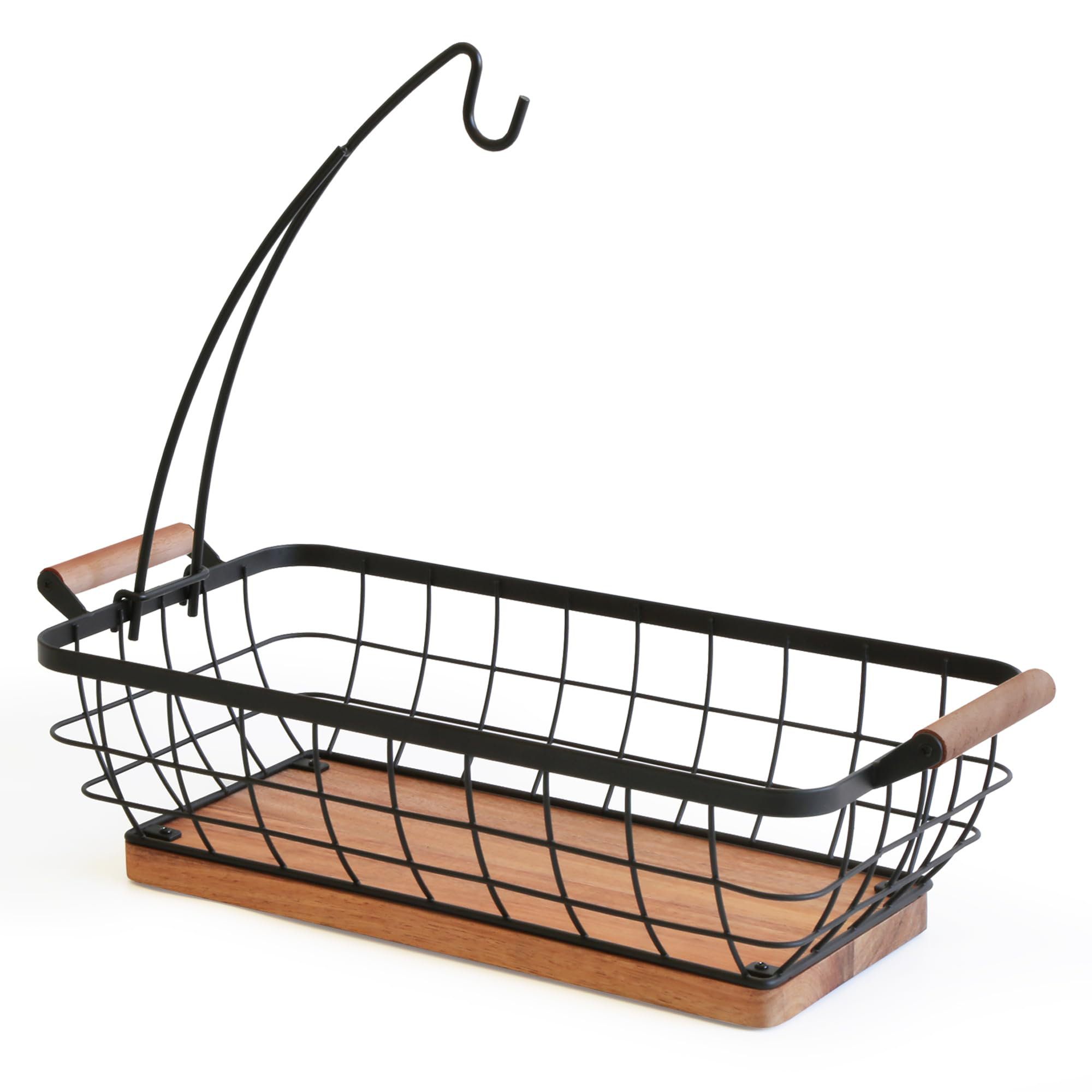 17 Stories Rectangular Fruit Basket With Banana Stand, Wire Fruit Bowl ...