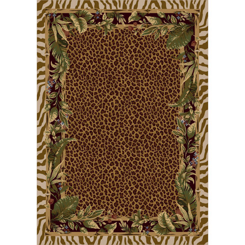 Milliken Signature Jungle Safari Peral Mist Animal Print Area Rug ...
