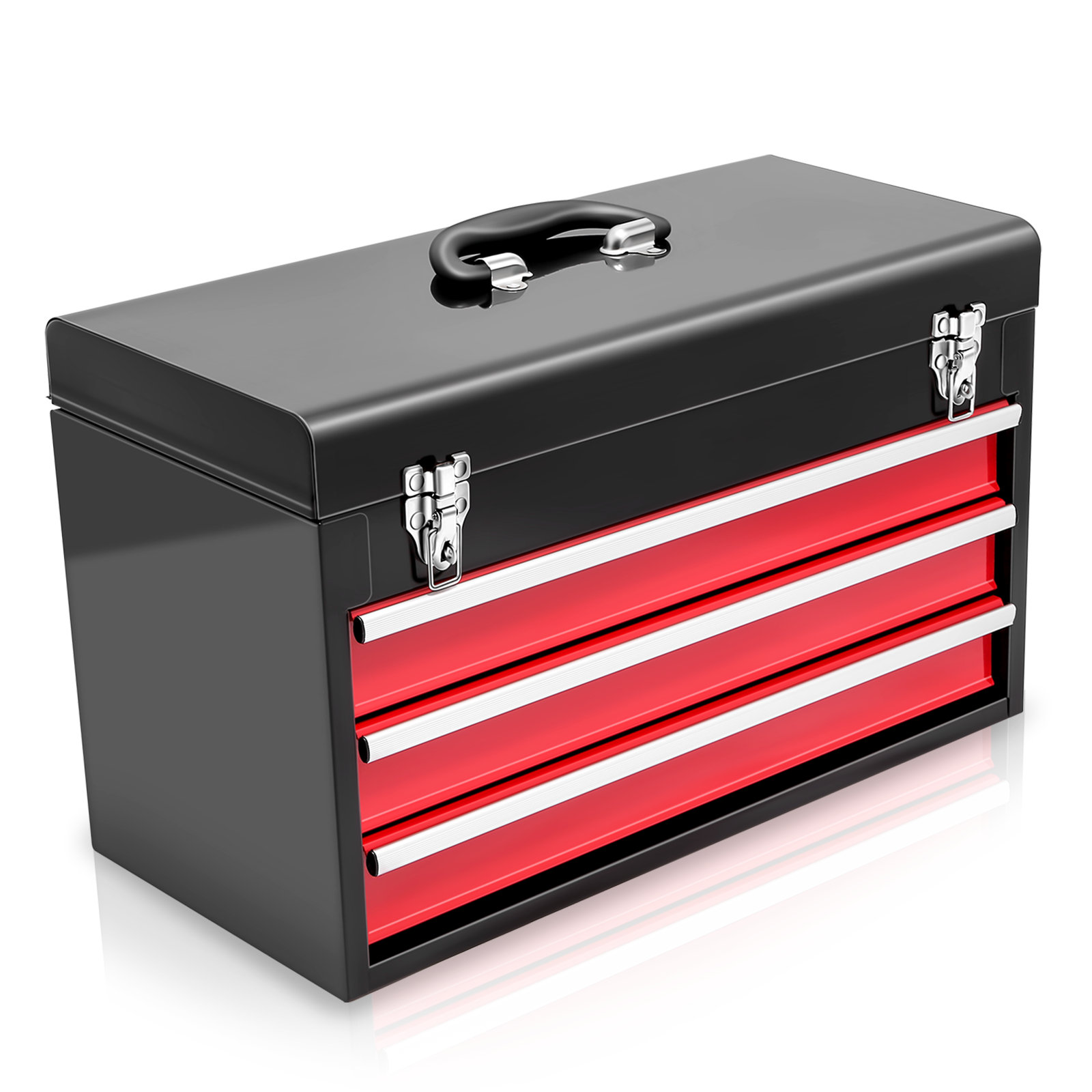 17 Stories 20" Portable 3 Drawer Tool Box, Tool Chest Toolbox Organizer ...