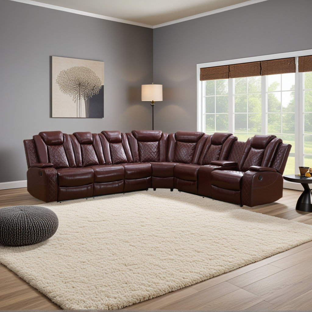 Latitude Run® Breathing Leather 3-piece Power Living Room Recliner ...