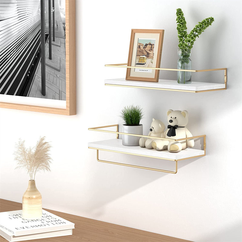 Everly Quinn Hartwald 2 Piece Metal Accent Shelf | Wayfair