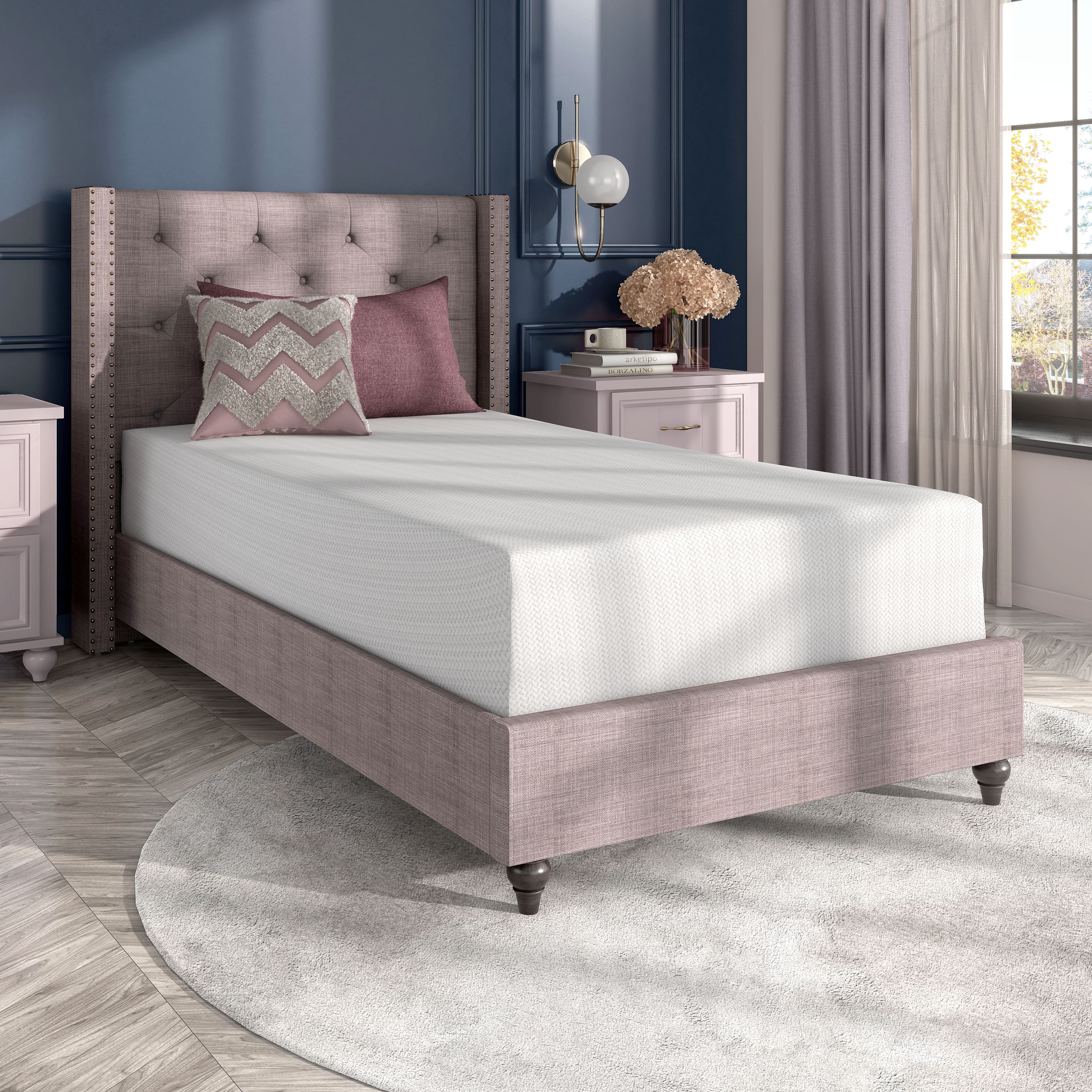 Furniture of America Renallenta 12" Medium Tight Top Sofa Bed Mattress ...